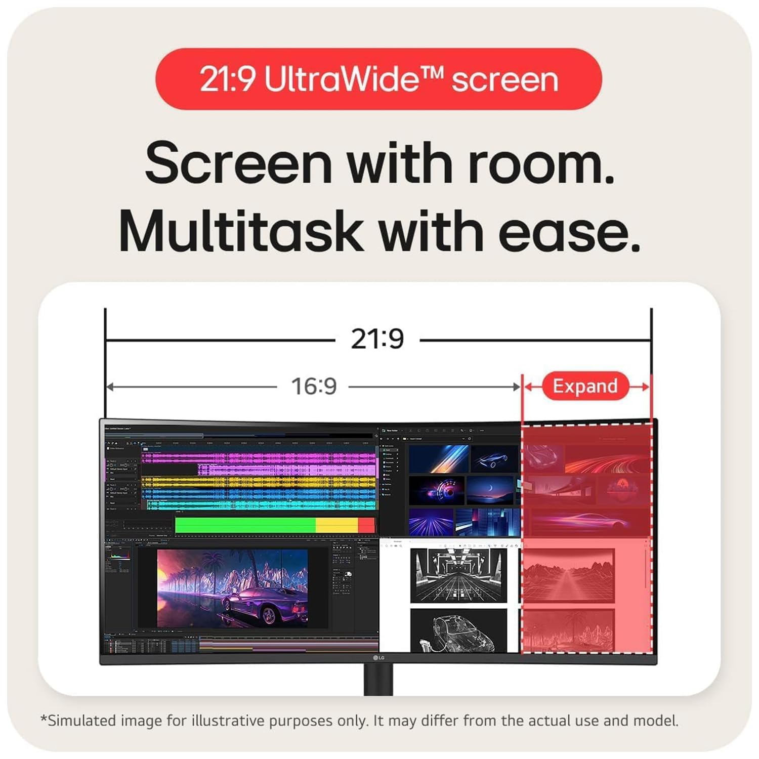 LG 34WQ500-B.ATR 34 Inch 21:9 UltraWide Full HD IPS Monitor Launched in ...